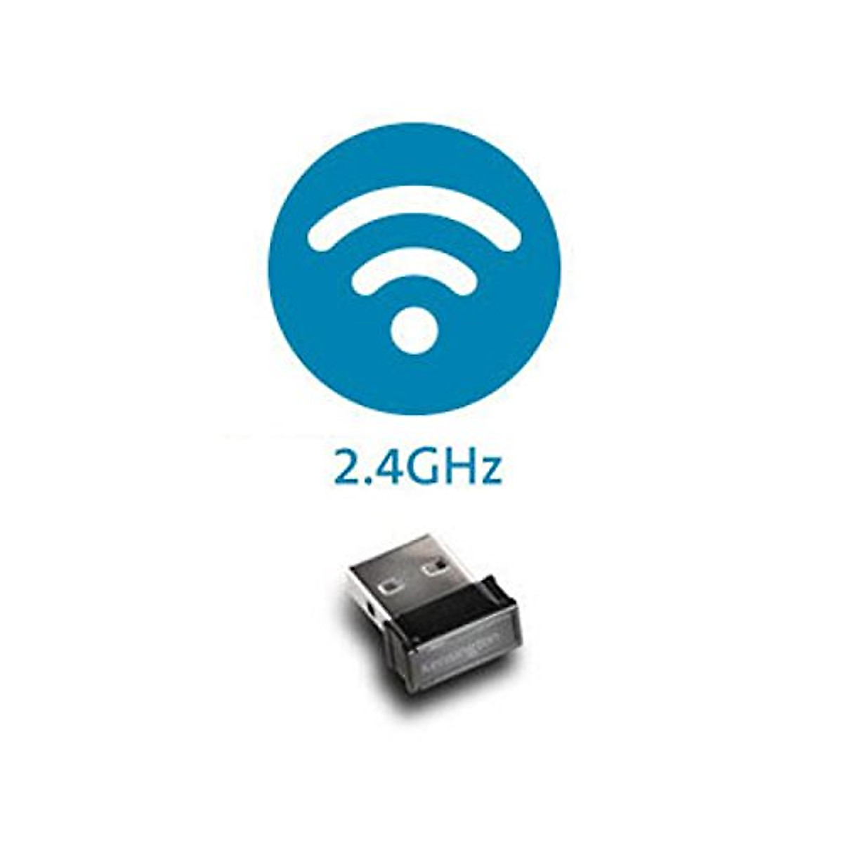 Kensington Silent Mouse-for-Life Wireless USB Mouse - Black (K72392US),1.5" x 2.4" x 4.3"