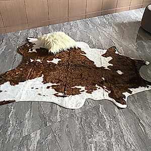 Cow Print Rug Fun Faux Cowhide Area Rug Skin Rug Animal Printed Carpet for Decorating Kids Room ，43.3" x 33"