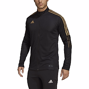adidas Men's Tiro Track Jacket, Black/Gold, XX-Large