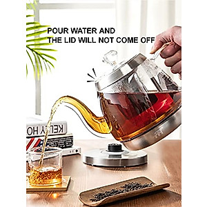 Hokcus Classic Kettle with 3Mins Quick Quiet Boil, Automatic Shutoff, Tea Heater Hot Water Boiler,Dry Burn Prevention 1L Base/1Kettle/1Kettle