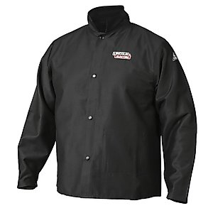 Lincoln Electric Premium Flame Resistant (FR) Cotton Welding Jacket | Comfortable | Black | Medium | K2985-M