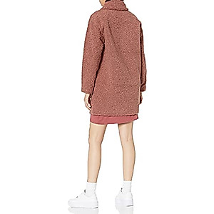 Amazon Essentials Women's Teddy Bear Fleece Oversized-Fit Lapel Jacket (Previously Daily Ritual), Dusty Rose, Medium