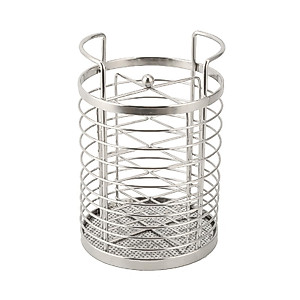 lengenyen Kitchen Utensil Holder,Kitchen countertop Utensil Organizer,Stainless Steel Modern Metal Utensils Counter Storage for Party Spoon and Fork Holder