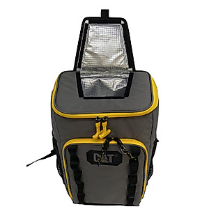 Caterpillar Can Backpack, Grey/Black, One Size