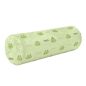Vnurnrn Princess Frogs Neck Support Pillow Round Neck Roll Bolster Cylinder Pillow Cervical Pillows Shoulder Pillow for Leg Knee Back Head Support for Camp Work Women Men Traveling