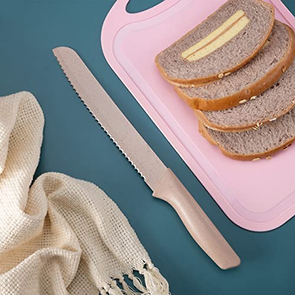 CHUYIREN Knife Set, Colorful Kitchen Knife Set 6 PCS, High Carbon Stainless Steel Cute Knife Set with Non-Stick Coating for Cooking, Camping, RV Travel, and Dorm,Gift Box