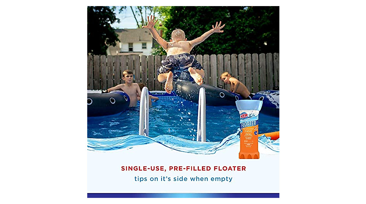 HTH Pool Chlorine Floater 3 lbs - Sanitizes & Clears Water