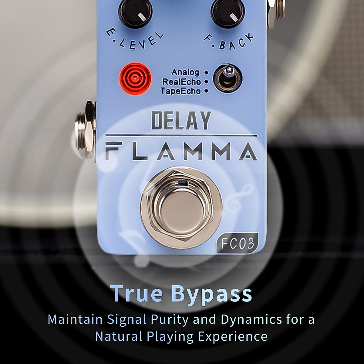 FLAMMA FC03 Delay Pedal Electric Guitar 3 Delay Effects Modes Analog Real Echo Tape Echo True Bypass