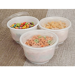 GOLDEN APPLE Meal prep containers 17oz-15sets [500ml] - Reusable Plastic Containers with Lids -BPA Free- Disposable Meal Prep Bowls - Microwavable, Freezer and Dishwasher Safe - Lunch Containers…