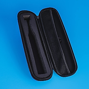 Triple Bristle Sonic Toothbrush Travel Case | Portable, Breathable & Hard Protection for Traveling, Camping, Office or Purse | Mesh Pocket for Accessories | BLUE