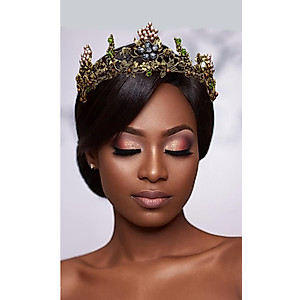 Fairy Crown Tiara - Colourful & Earthy Floral goddess green Woodland Elven Forest Princess Crown