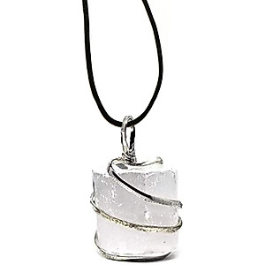 Arts Of India Raw Selenite Crystal Pendant Necklace Pack of 2