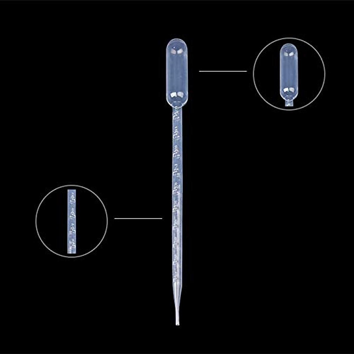 100Pcs Plastic Transfer Pipettes by KoberrLi, 3ml Disposable Calibrated Droppers for Essential Oils, Science Laboratory,DIY Projects