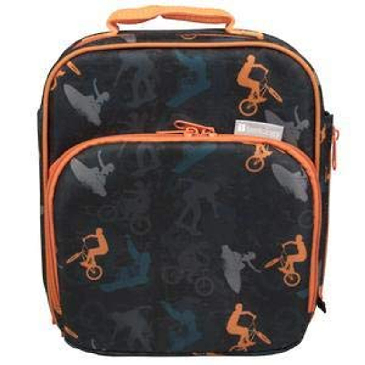 Insulated Lunch Box w Snack Pocket & Water Bottle Holder- Boys or Kids School Lunchbox Tote Keeps Food Hotter or Colder Longer- Reusable Bag Fits Most Bento Boxes Ice Packs Nesting Containers- Sports