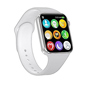 Nanphn Smart Watch for Android iOS Phones Compatible iPhone Samsung, 1.75'' Sport Smartwatch Fitness Activity Tracker Watch with Call/SMS/Heart Rate/Pedometer for Men Women Kids (White)