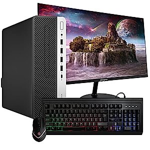 HP ProDesk 600G4 Desktop Computer | Hexa Core Intel i5 (3.2GHz) | 16GB DDR4 RAM | 500GB SSD Solid State | Windows 11 Pro | New 24in LCD Monitor | RGB Keyboard & Mouse | Home or Office PC (Renewed)