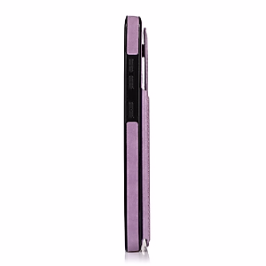 UEEBAI Case for Samsung Galaxy A13 5G/A04s, Luxury PU Leather Flip Case [Two Magnetic Clasp] [Card Slots] Stand Function Embossed Flower Pattern Durable Soft TPU Back Wallet Cover - Purple