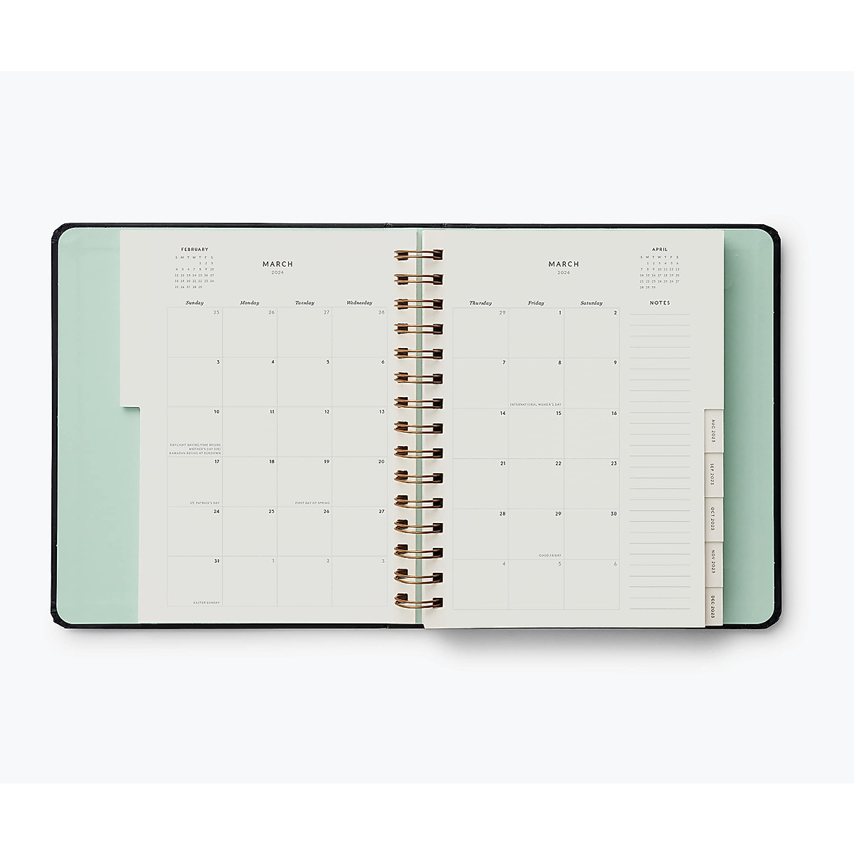 RIFLE PAPER CO. 2024 Flores 17-Month Covered Planner - Aug 2023-Dec. 2024, Weekly and Monthly Pages, Includes Inspirational Quotes, Sticker Sheets, and Illustrated Endpapers