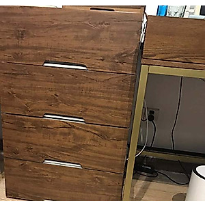 CHENGZHG Wood Grain Shelf Paper Decorative Faux Wood Look Shelf Liner Kitchen Drawer Sticker Self Adhesive Waterproof Film for Furniture, Peel and Stick Wallpaper for Cabinets 16 in x 16.4 Ft