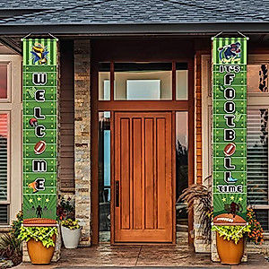 Football Party Banner Football Party Decorations Welcome Porch Sign for Football Theme Festival Birthday Baby Shower Decoration