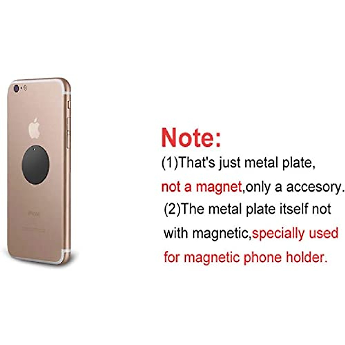 GDMINLO Universal Metal Plate（10 Pack） for Magnetic Car Mount Phone Holder with Full Adhesive for Phone Magnet, Magnetic Mount, Car Mount Magnet（4 Rectangle and 6 Round）