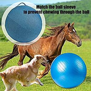 Nopaso Herding Ball for Horse - 25inch Ball Horse Toys & Ball Cover for Horses Anti-Burst Mega Herding Ball Giant Horse Soccer Ball for Horses Stall