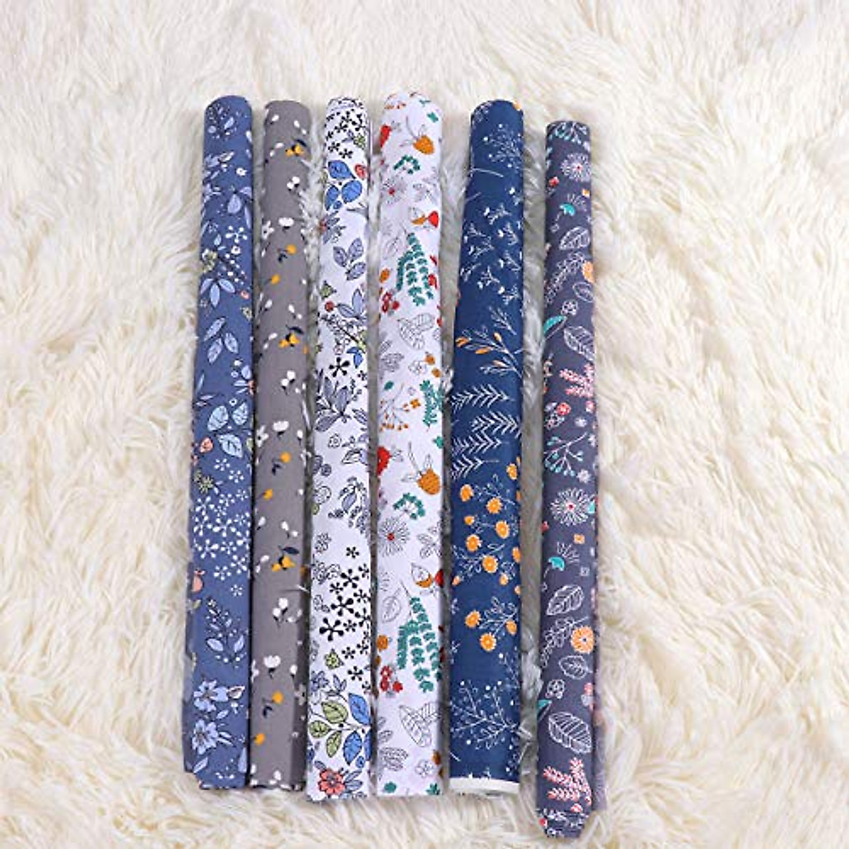 Healifty 6PCS Cotton Craft Fabric Bundle Squares Patchwork Lint DIY Sewing Scrapbooking Quilting