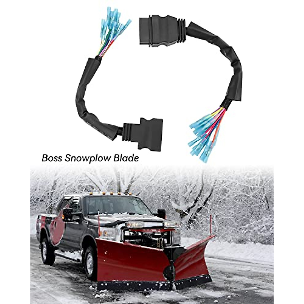 NTSUMI MSC04754 Snow Plow Wiring Harness Repair Kit Fit for All Boss 13 Pin Plows Replace MSC04753 1304745 1304744 MSC03744 MSC03743 MSC04581, 2 Pack