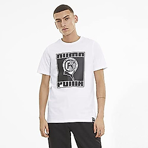 PUMA mens Puma Intl Tee TShirt, Puma White, XSmall US