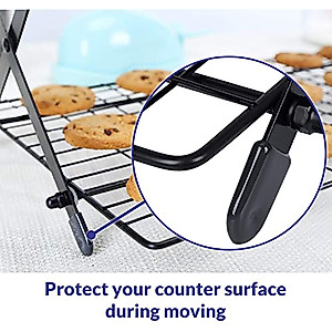 Geesta 2/3/4-Tier Upgraded Collapsible Cooling Rack with Adjustable 3 Setting Design Stackable Roasting Cooking Drying Wire Cooling Rack for Cookies Baking Gifts for Women