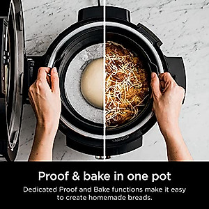 Ninja OL601 Foodi XL 8 Qt. Pressure Cooker Steam Fryer with SmartLid, 14-in-1 that Air Fries, Bakes & More, with 3-Layer Capacity, 5 Qt. Crisp Basket, Silver/Black (Renewed)