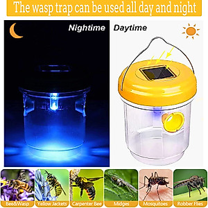FORLUCIX Wasp Trap,2 Pack Wasp Traps Outdoor Hanging,Yellow Jacket Trap,Carpenter Bee Traps for Outdoors,Bee Traps for Outside,Reusable Hanging Hornet Trap