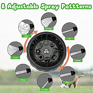 GINDOOR 6 Pieces Pet Bathing Tool Set Include Hose Spray Nozzle Livestock Foamer Soap Dispenser with Connectors and Dog Rubber Comb Brush, Dog Bathing Sprayer for Pets Showering …