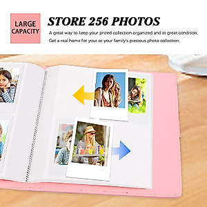256 Photos Album for Fujifilm Instax Mini Camera/Polaroid 2”x3” Pictures, 2x3 Photo Album Book for Fujifilm Instax Mini 11 12 evo 9 90 70 40 8 Instant Camera & Instax Mini Instant Film (Pink)