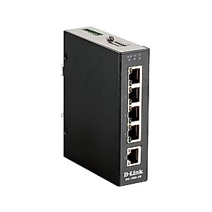 D-Link 5-Port Gigabit Industrial Unmanaged Switch | 5 10/100/1000BASE-T Ports | L2 | Fanless | Plug and Play (DIS-100G-5W)