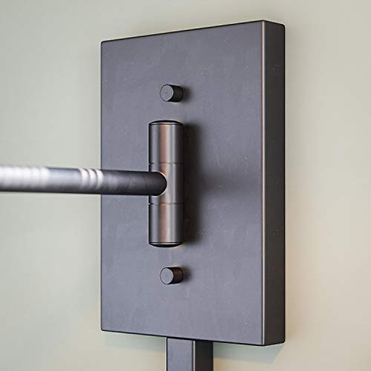 Kenroy Home 30110BLKP Simplicity Wall Swing Arm Lamp with Matte Black Finish, Modern Style, 14" Height, 15.5" Width, 25" Depth