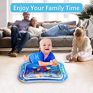 KITPIPI Tummy Time Mat, 2021 Upgraded Infants Baby Inflatable Water Mat Baby Activity Play Centers for 6 Months Newborn Brain & Body Development Infant&Toddlers Toys
