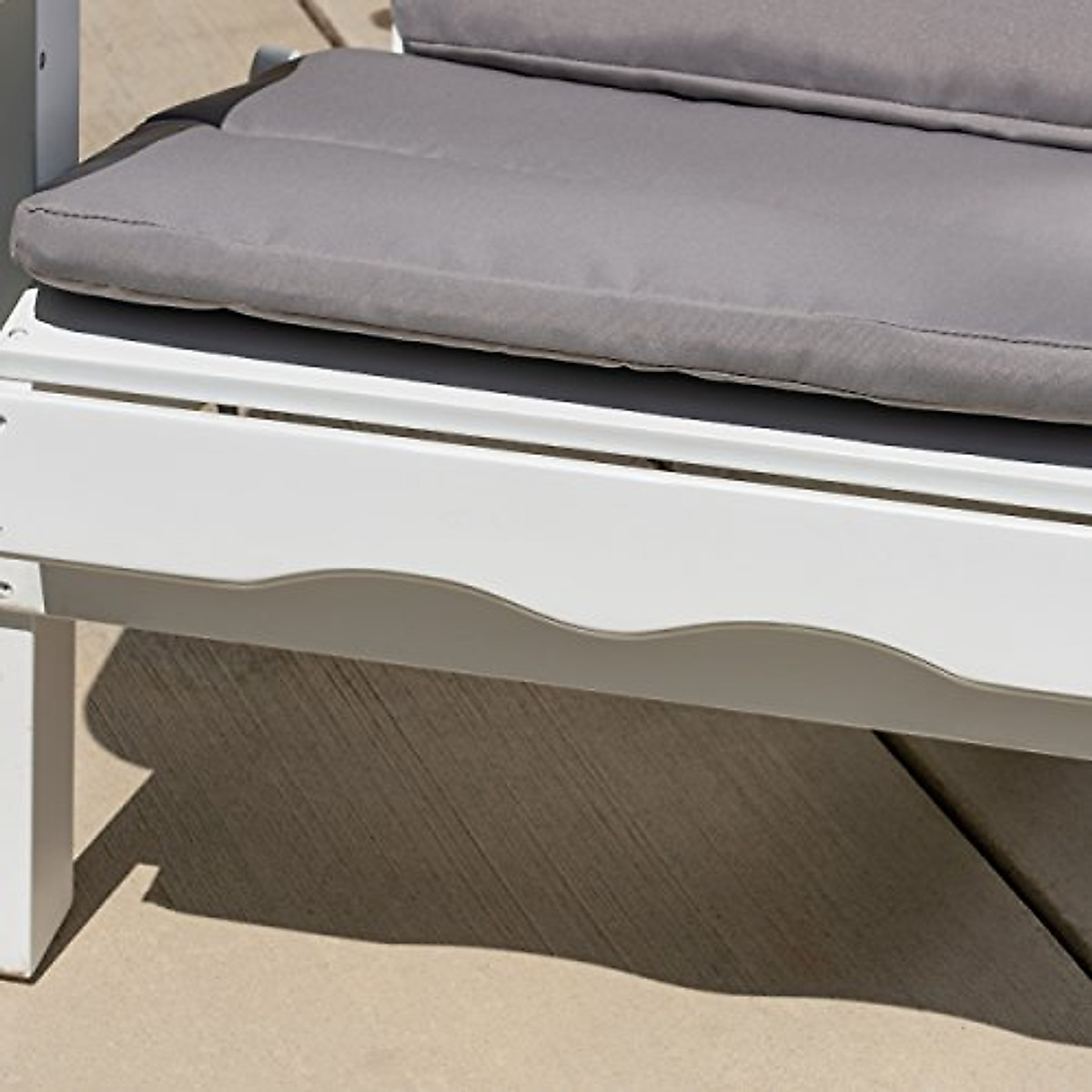 Christopher Knight Home Amenda Outdoor Acacia Wood Folding Adirondack Chairs with Cushions (Set of 4), Gray, White + Grey