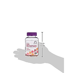 Amazon Brand - Mama Bear Organic Kids Multivitamin, 60 Gummies, 1 Month Supply (Packaging May Vary), Berry, Cherry & Orange