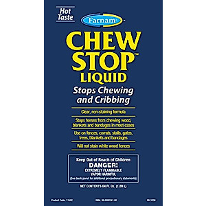 Farnam 272582 Chew Stop Liquid Chewing Deterrent for Horses, 64 oz