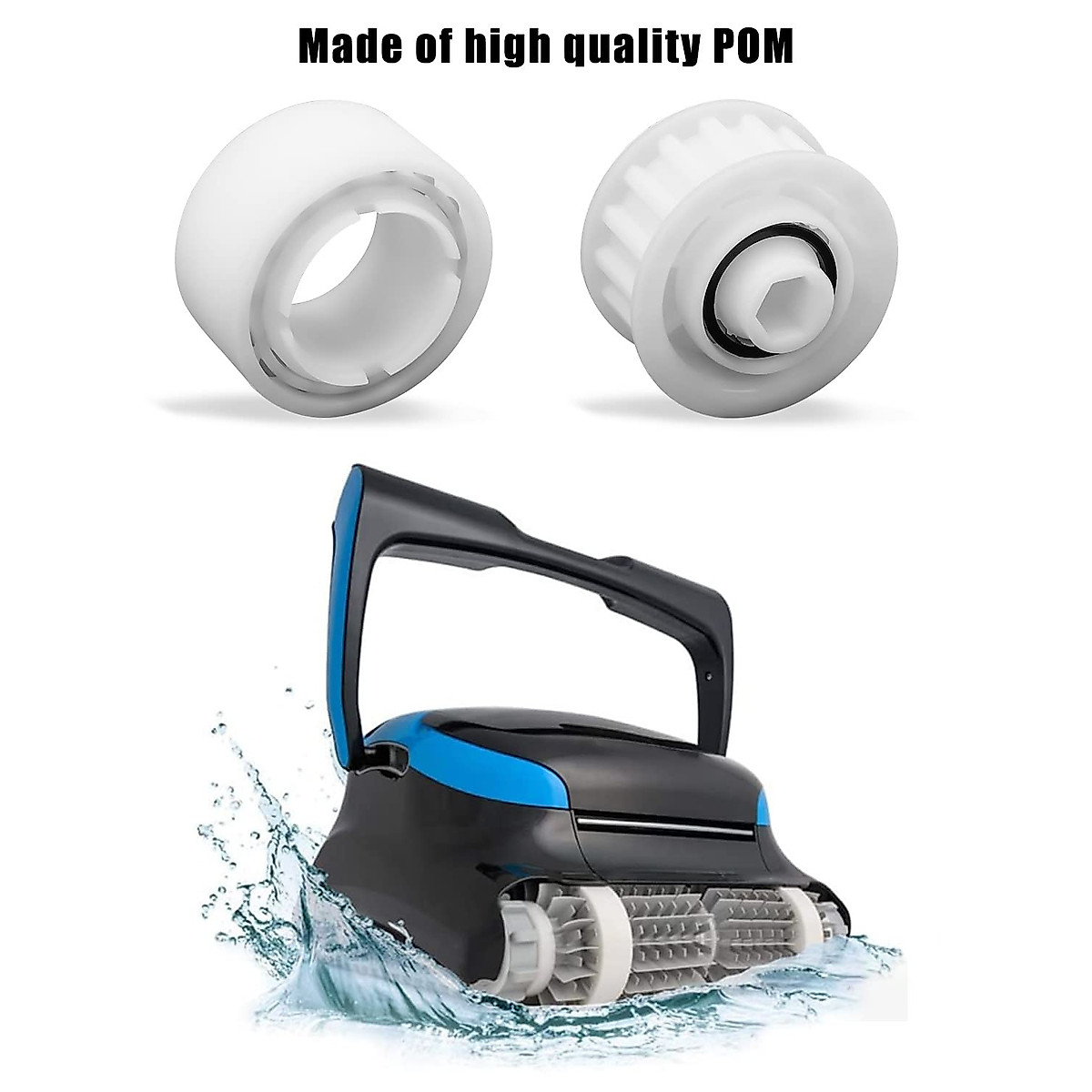 TIKSCIENCE Guide Wheels 4 Pack with 2 Pully Gears Replace 3884997-R6 Fit for Maytronics Nautilus CC Plus M400 M500 DLX 4 DLX 5 Premier Pool Cleaner