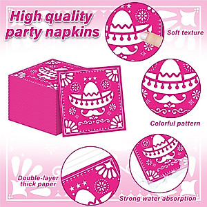 96 Pcs Mexican Fiesta Tableware Cinco De Mayo Party Supplies for 24 Guests Mexican Papel Picado Plates Napkins for Mexican Fiesta Party Decorations Fiesta Taco Birthday Baby Shower Party Favors
