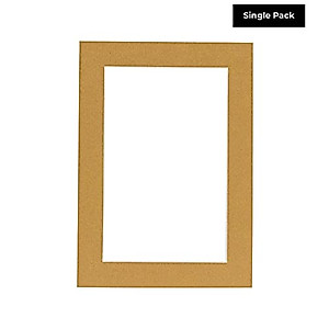 6x10 Mat Bevel Cut for 4x8 Photos - Acid Free Rattan Beige Precut Matboard - For Pictures, Photos, Framing - 4-ply Thickness