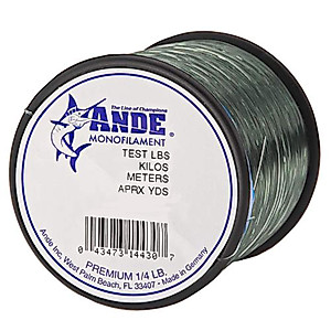 Ande A14-12G Premium Monofilament Fishing Line, 1/4-Pound Spool, 12-Pound Test, Green Finish