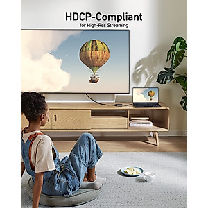 Anker USB-C to HDMI Adapter - 8K@60Hz or 4K@144Hz, for MacBook, iPad Pro, Pixelbook, XPS, and More