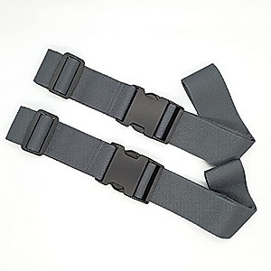 ONE K 2PCS Topper/Memory Foam Mattress Packing Straps for Moving or Storage (60" x 2", Dark Grey)