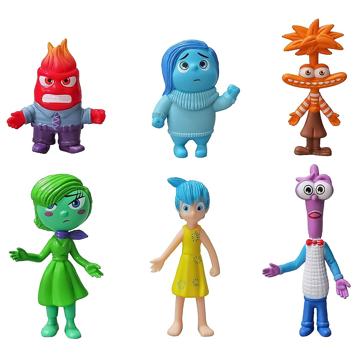 6pcs Insde Out Cake Topper， Insde Out Themed Birthday Party Decorations