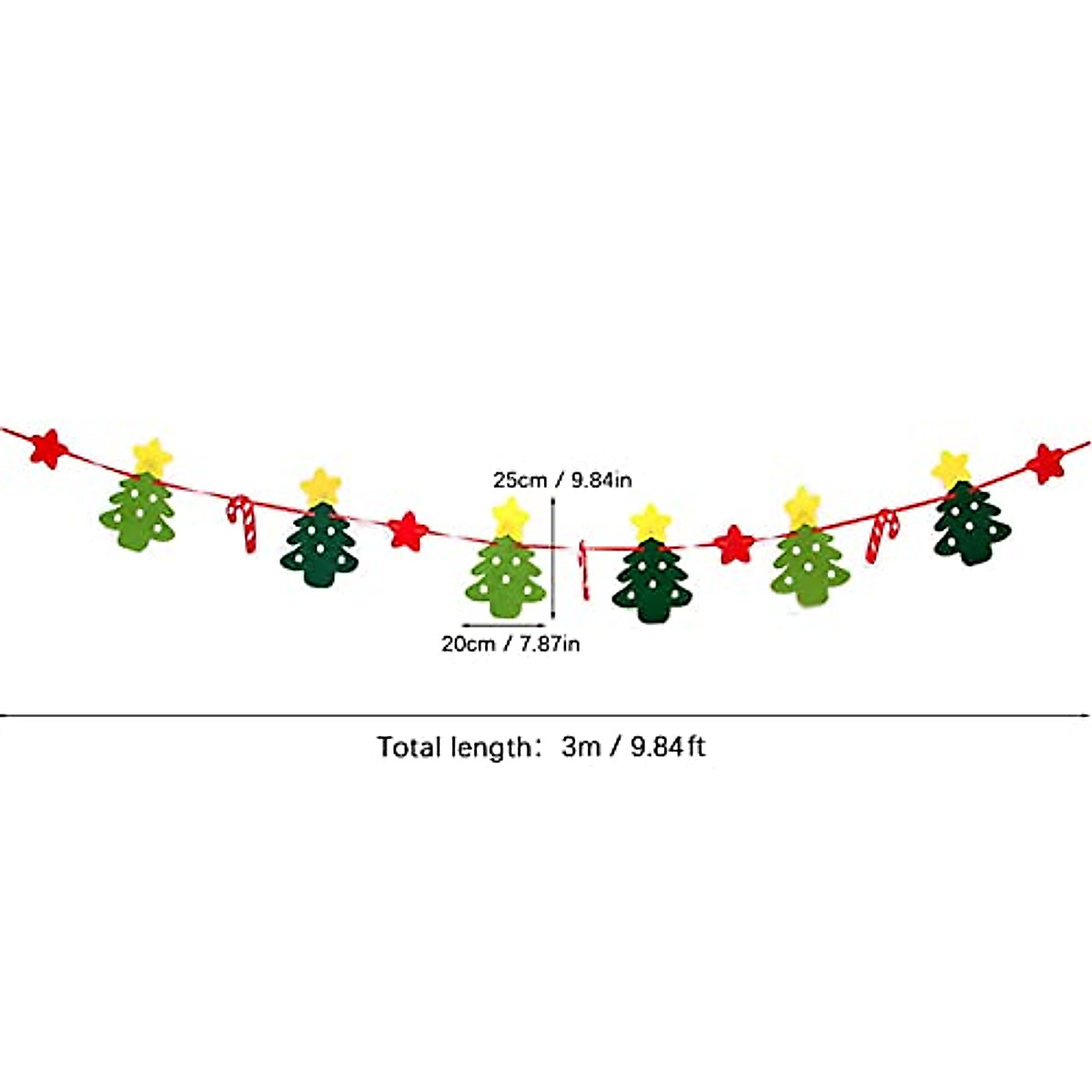 TODOZO Christmas Wall Decor Banner Hanging Bunting Garland Banner Decoration Supplies Wall Banner Hanger (A, One Size)