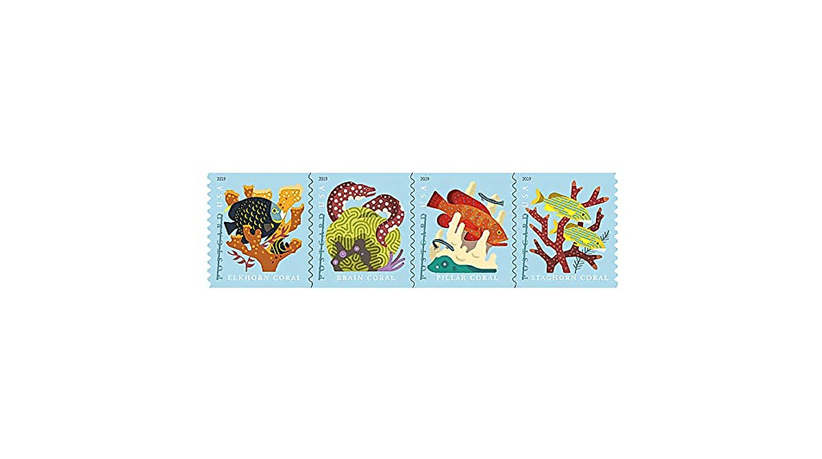 Coral Reefs Postcard Stamps - 100 Forever Stamps