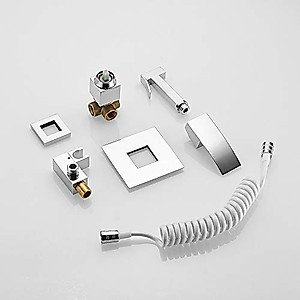 MINJING Toilet Bidet Angle Copper Single Cold Bathroom Toilet Shower Spray Gun Nozzle Bidet Faucet Bathroom Hardware,Chrome